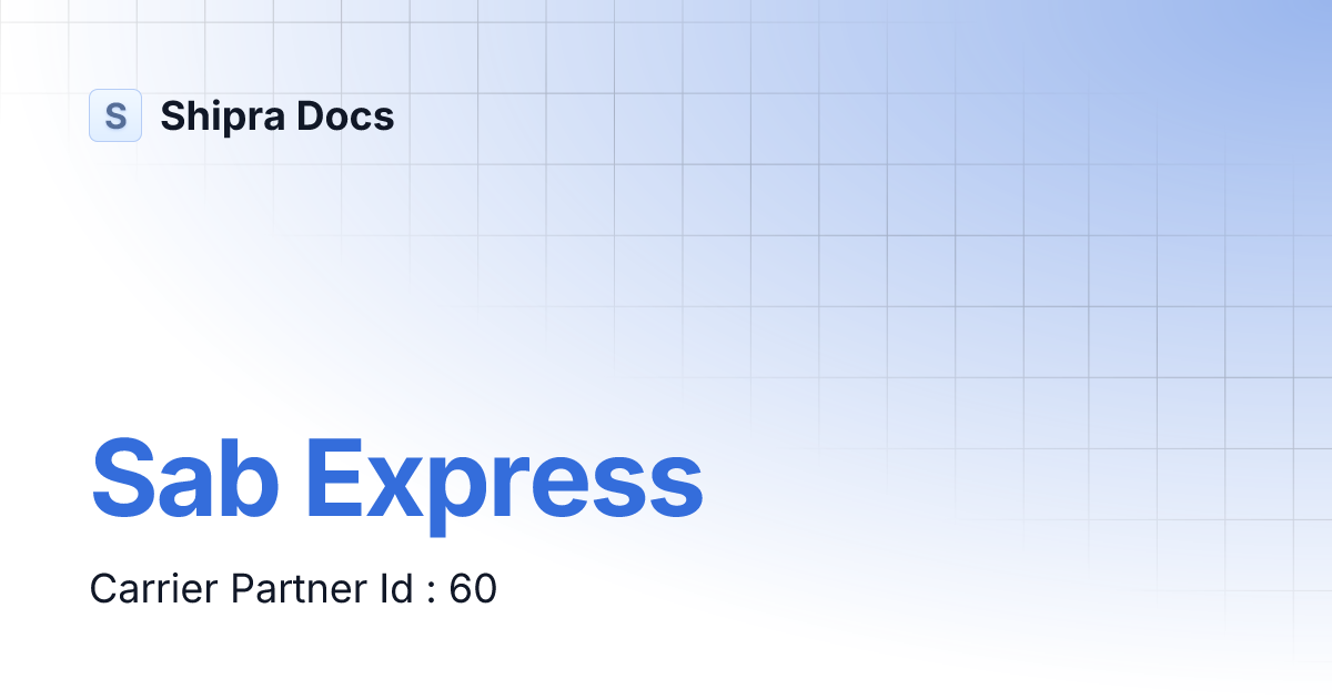 Sab Express | Shipra Docs